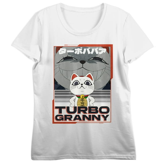 Dandadan Turbo Granny Women’s White Crew Neck Short Sleeve T-shirt -XXL ...