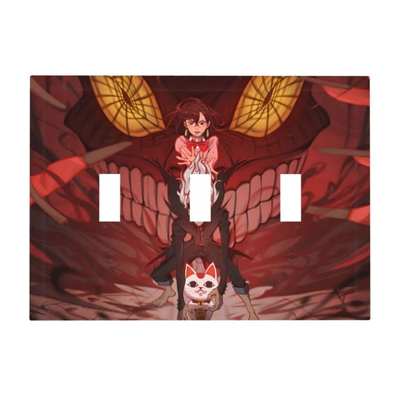 Dandadan Wall Plate Cover 3 Gang Toggle Decorative Light Switch Cover ...