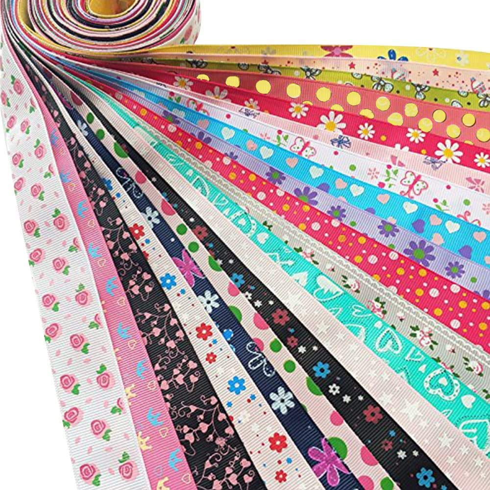Dandan DIY Assorted 20 Yards Grosgrain Ribbon Bow Daisy Butterfly Cake ...