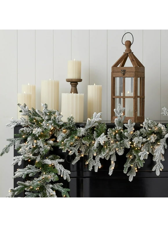 Flocked Christmas Garlands in Christmas Garlands - Walmart.com