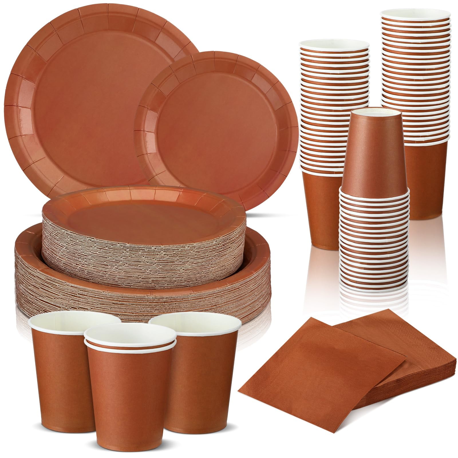 Dandat 200 Pcs Sage Green Dinnerware AFN1Set Sage Supplies 50 Pcs 7 ...