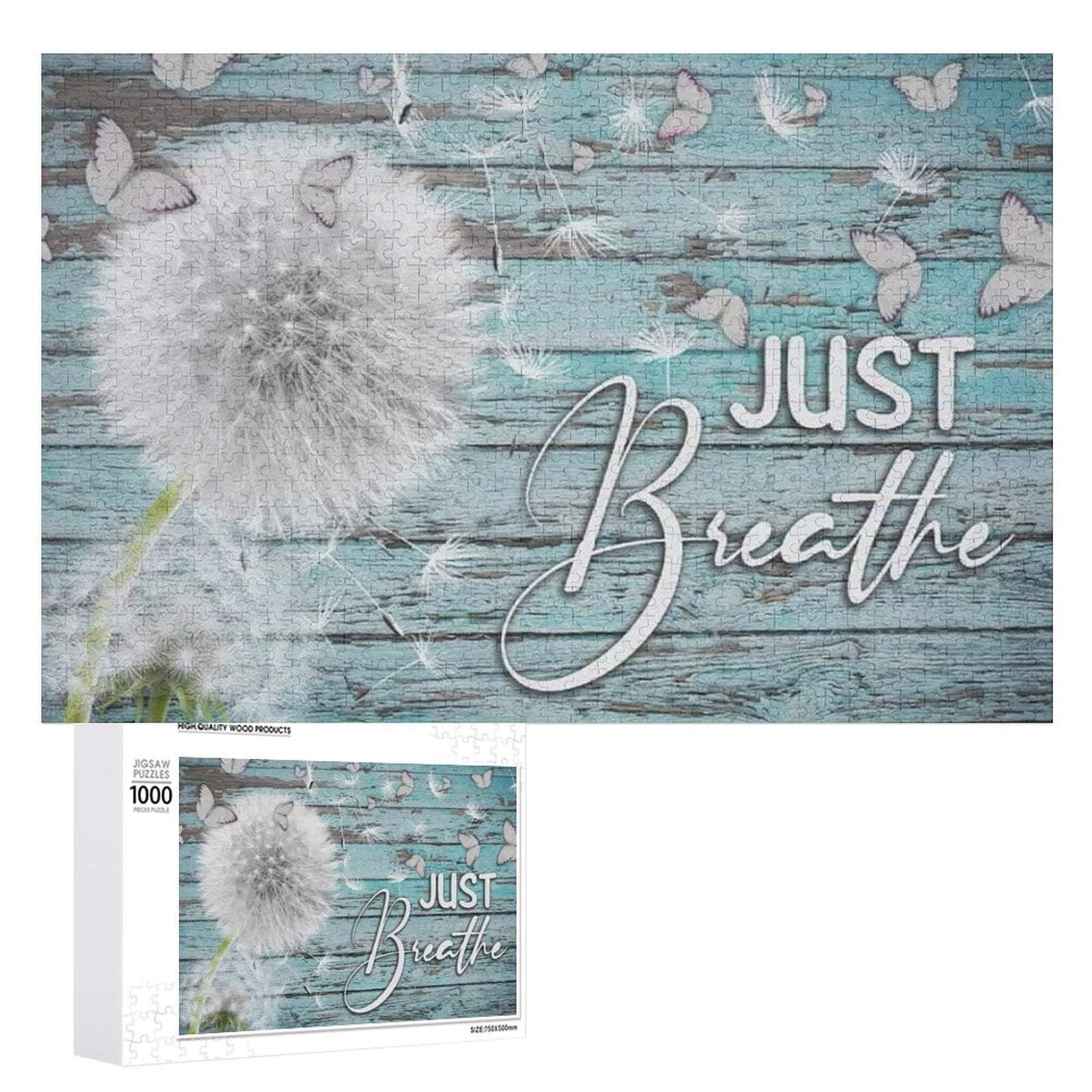 Dandelion 1000 Piece Jigsaw Puzzles for Adults - Butterfly Just Breathe ...
