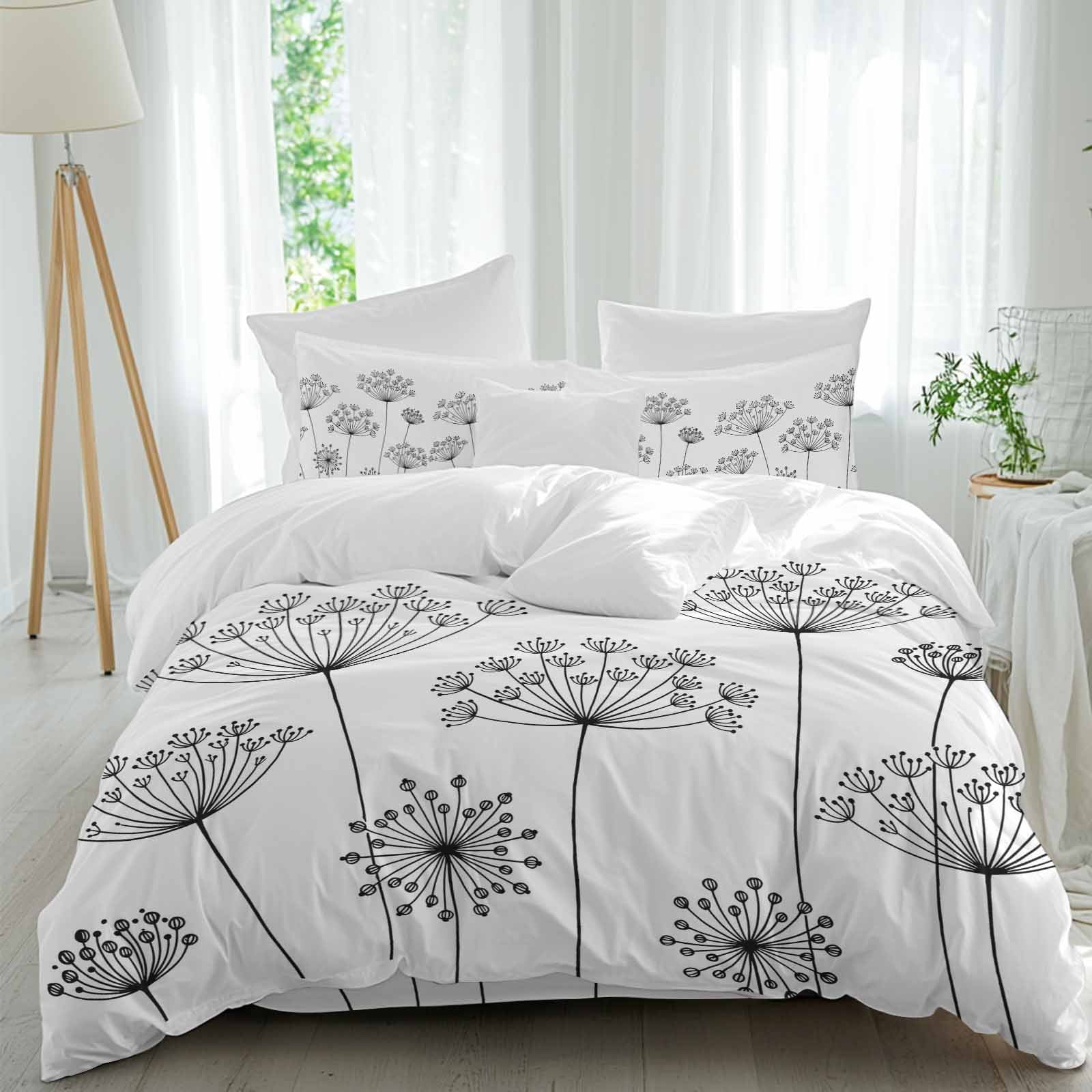 Dandelion 4 Piece Duvet Cover Set California King Size Spring Country ...