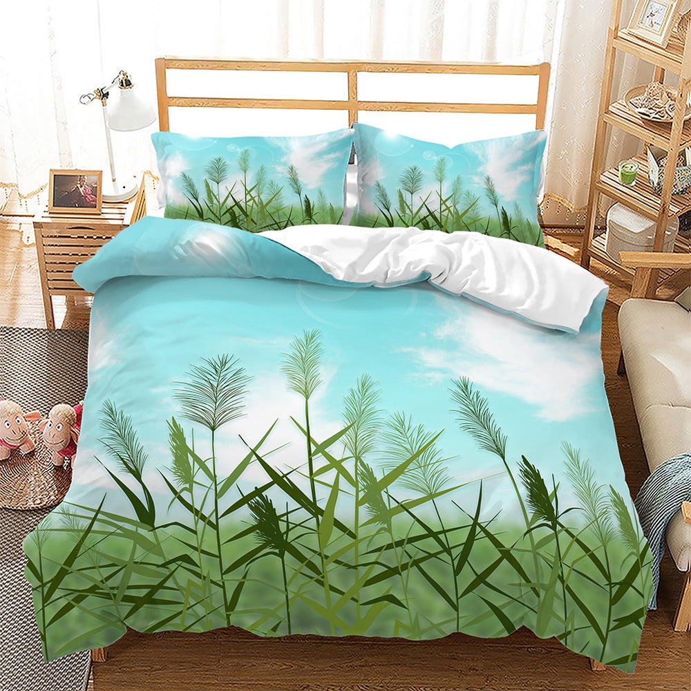 Dandelion Bedding Bed Set 3D Printed Comfy Reed Quilt Bedding Sets Twin ...