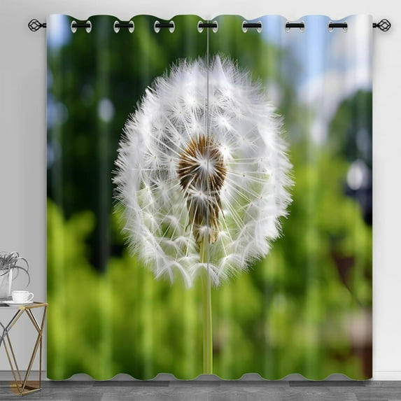 Dandelion Blackout Curtains, 3D Dandelion Curtains For Living Room ...