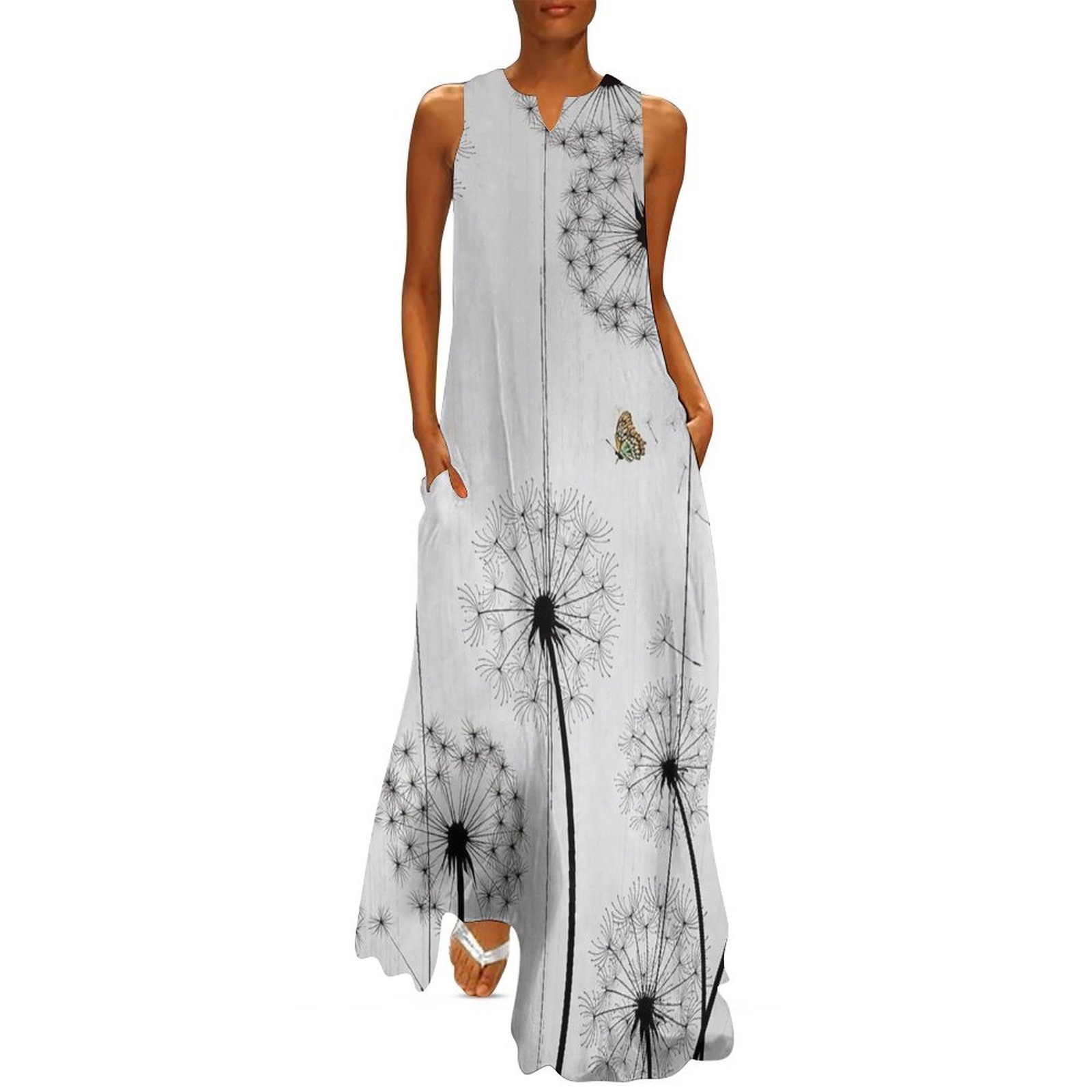 Dandelion Butterfly Print Long Dress luxury evening dresses women ...