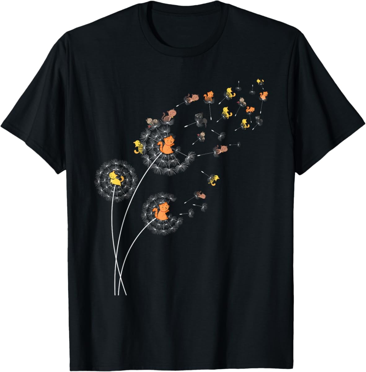 Dandelion Cat Lovers Cat Fans Flower Power Dandelions T-Shirt, Vintage ...