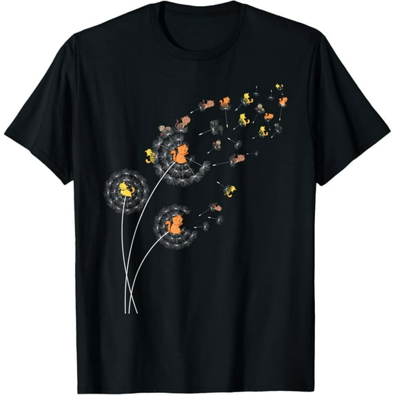Dandelion Cat Lovers Cat Fans Flower Power Dandelions T-Shirt, Vintage ...