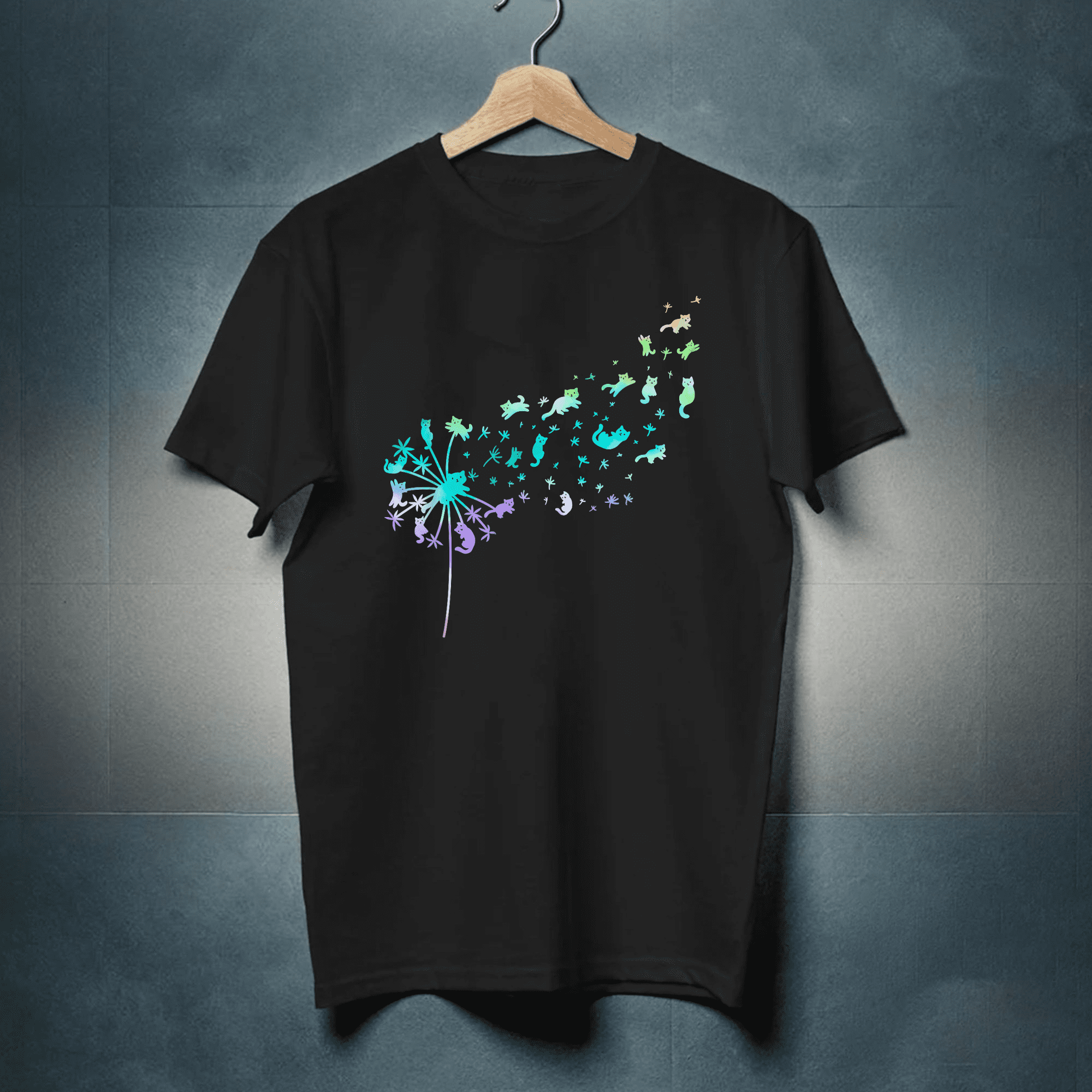 Dandelion Cat lovers Cat fans Flower Power Dandelions T-Shirt - Walmart.com