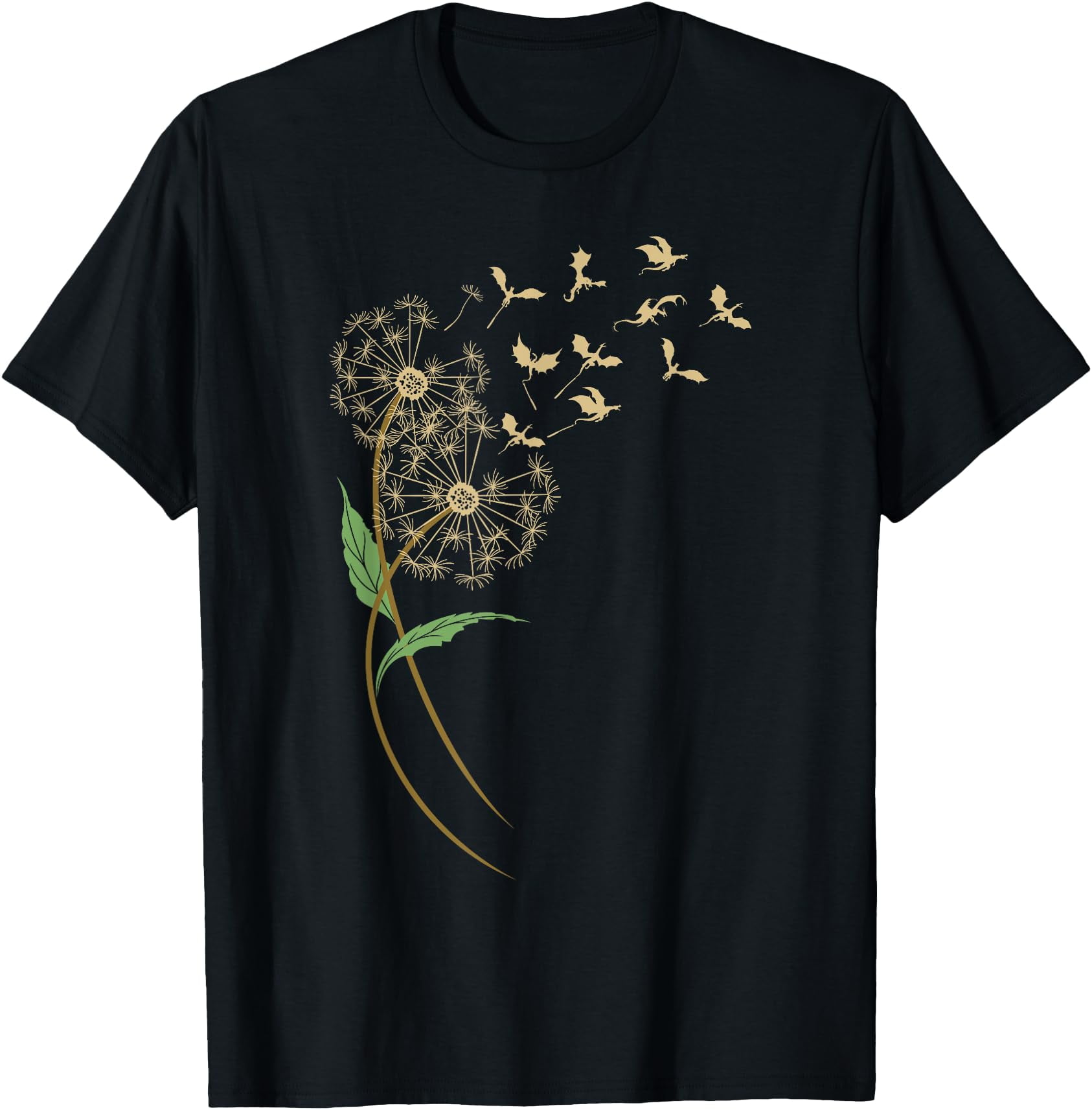 Dandelion Dragon Flower Lover Unisex T-Shirt for Men Women Kids Toddler ...