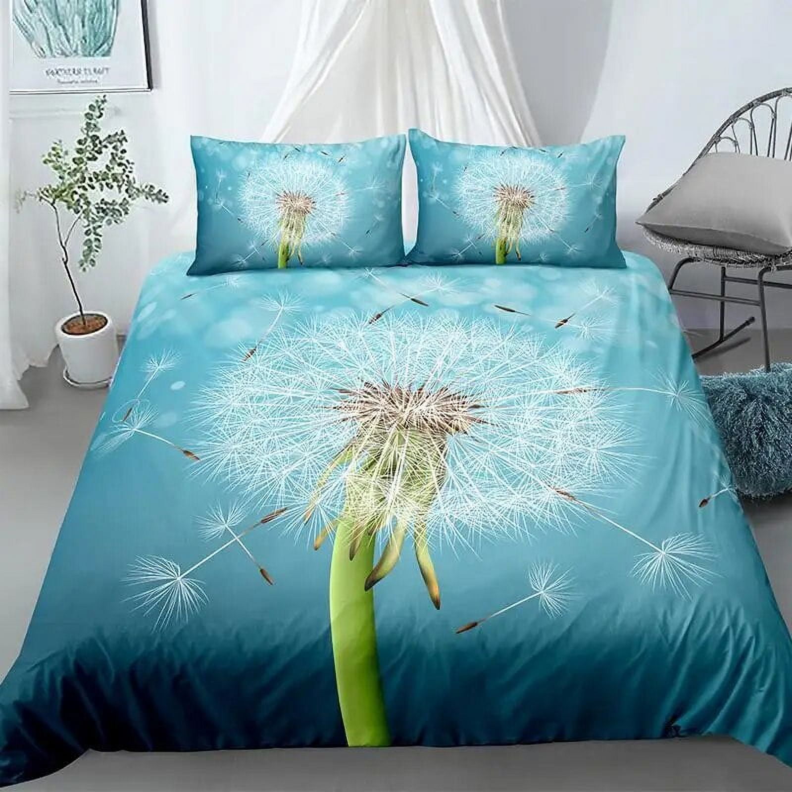 Dandelion Duvet Cover Set Fresh and Natural Style Bedding Set with ...