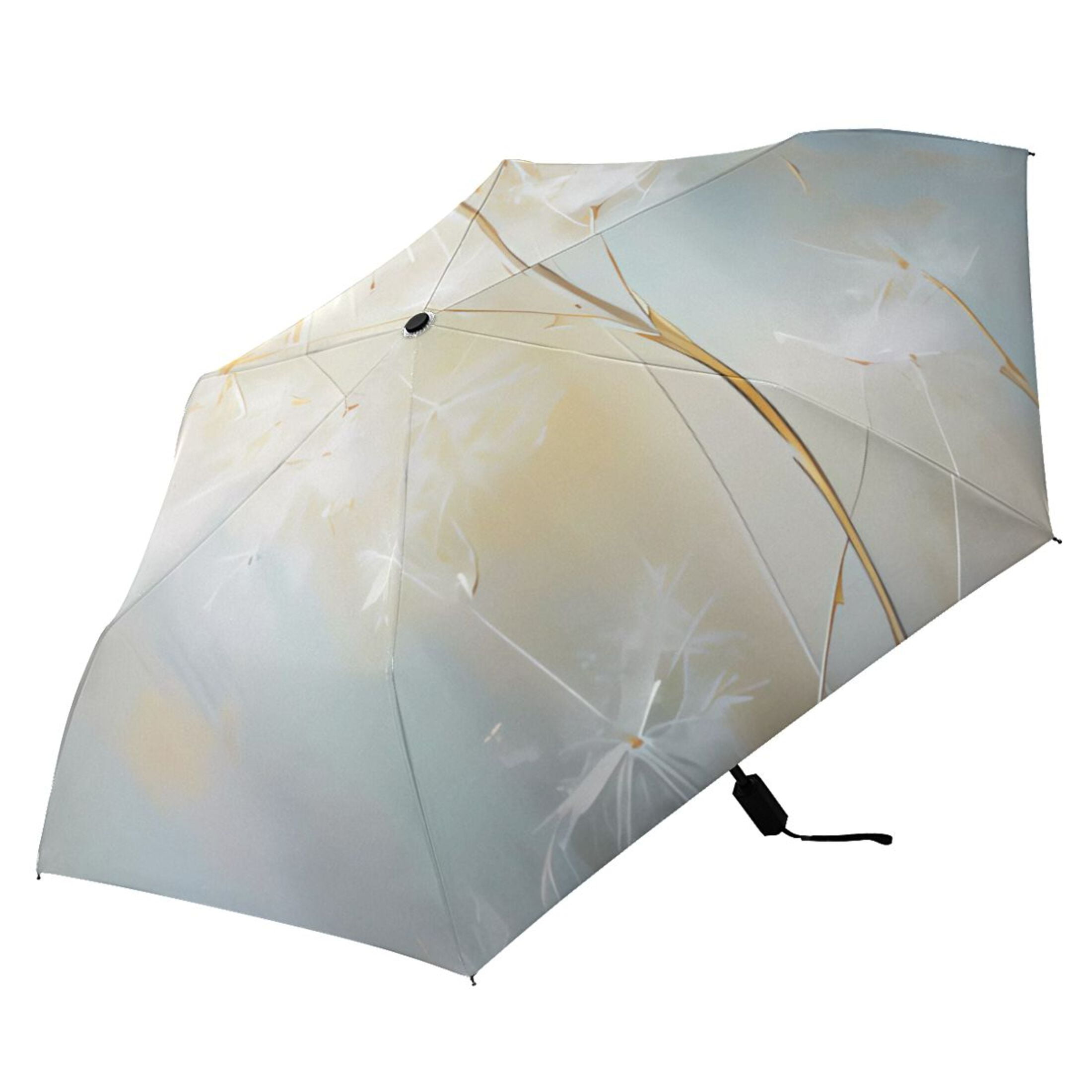 Dandelion Flower Compact Folding Umbrella for Rain Windproof Travel ...