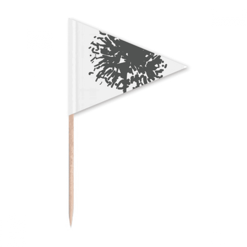 Dandelion Flower Outline Toothpick Triangle Cupcake Toppers Flag ...