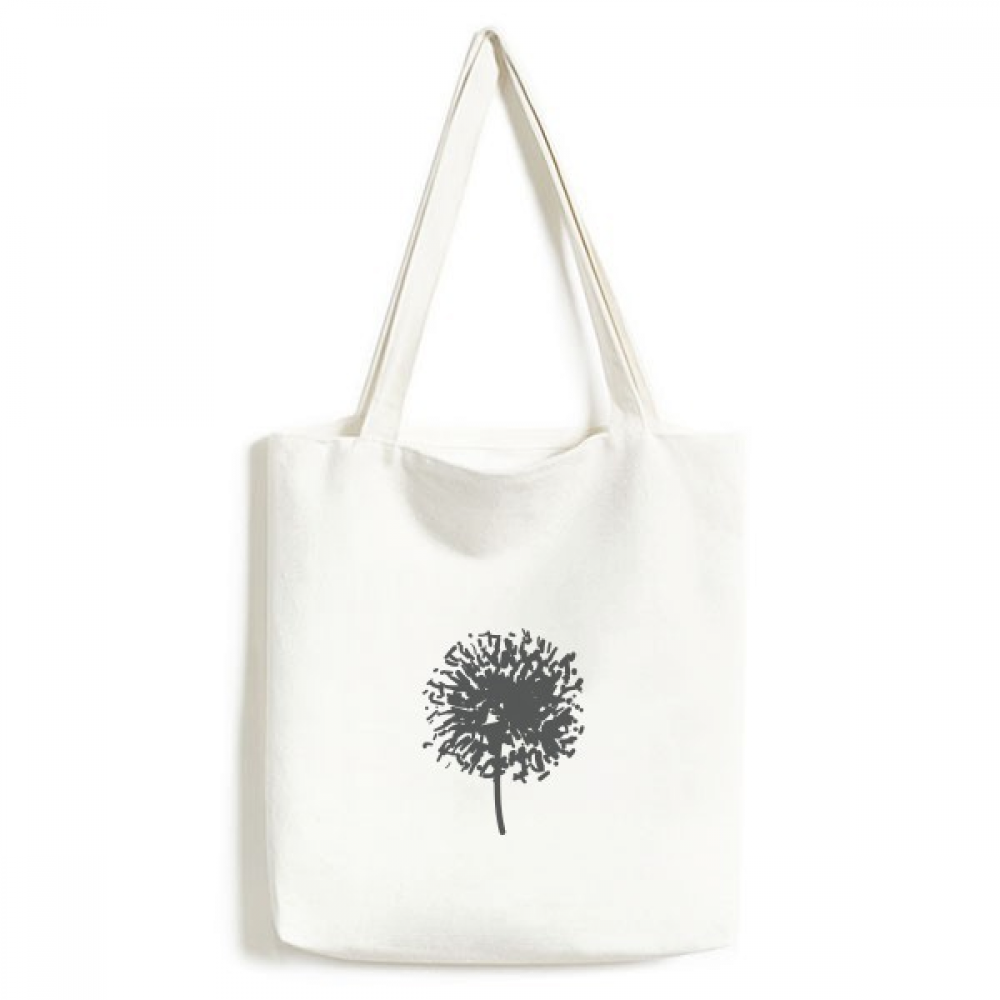 Dandelion Flower Outline Tote Canvas Bag Shopping Satchel Casual ...