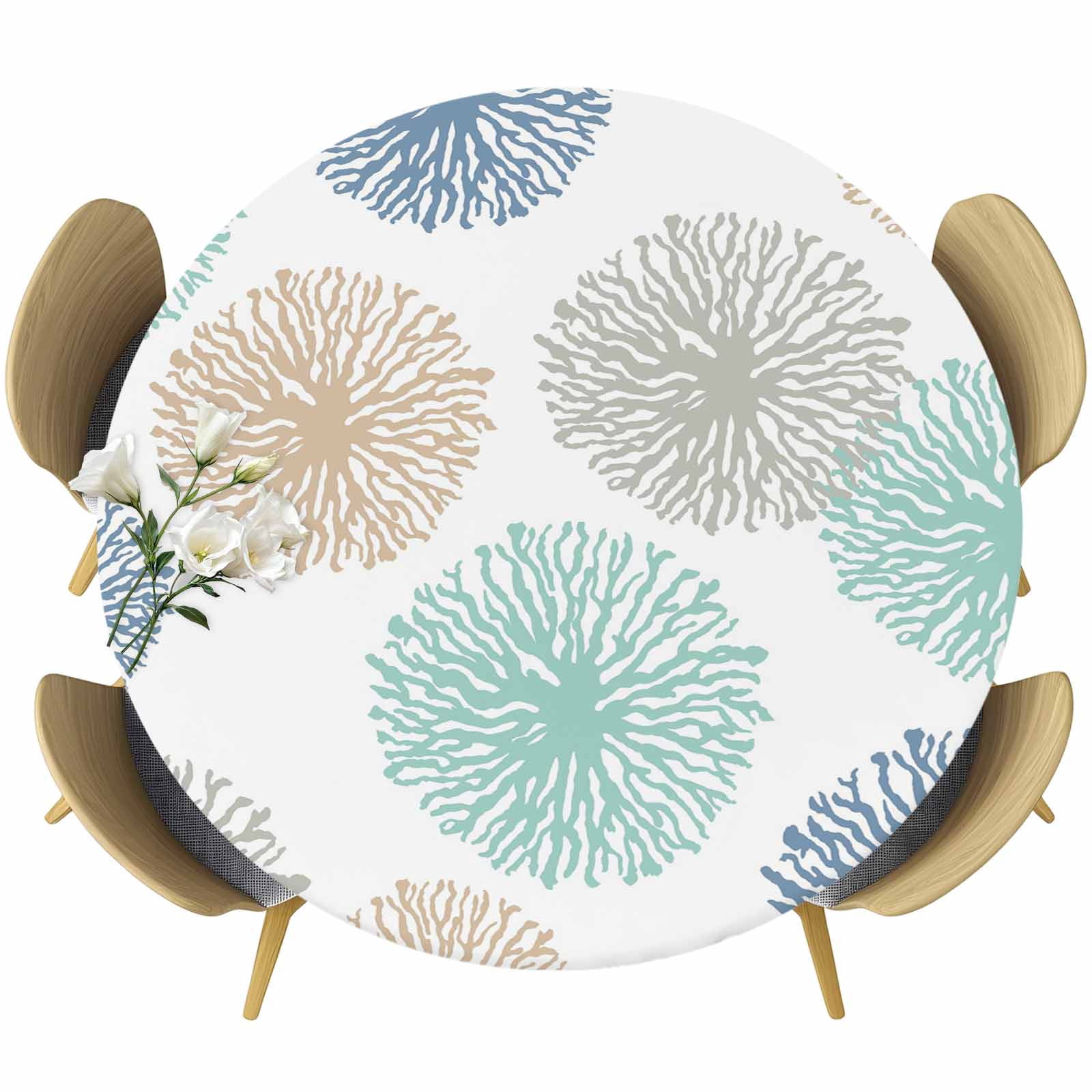 Dandelion Flower Round Tablecloth 45-54 Inch Round Fitted Table Cloth ...