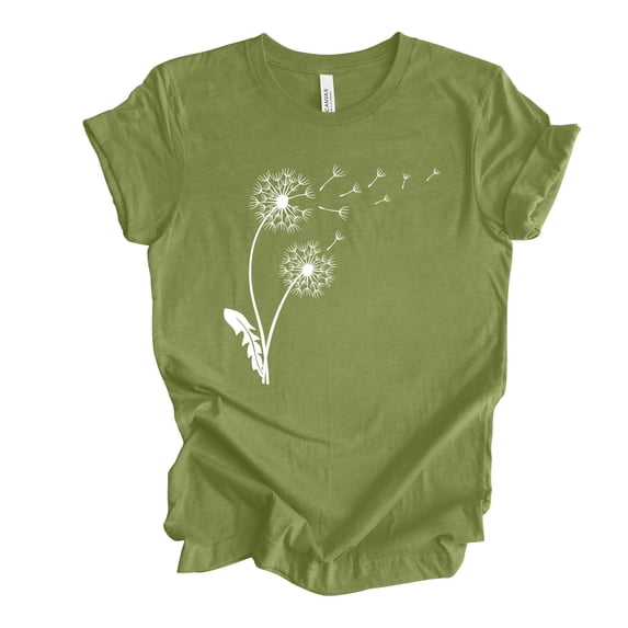 Dandelion Graphic Tee, Unisex Cotton Shirt, Hope Design - Walmart.com
