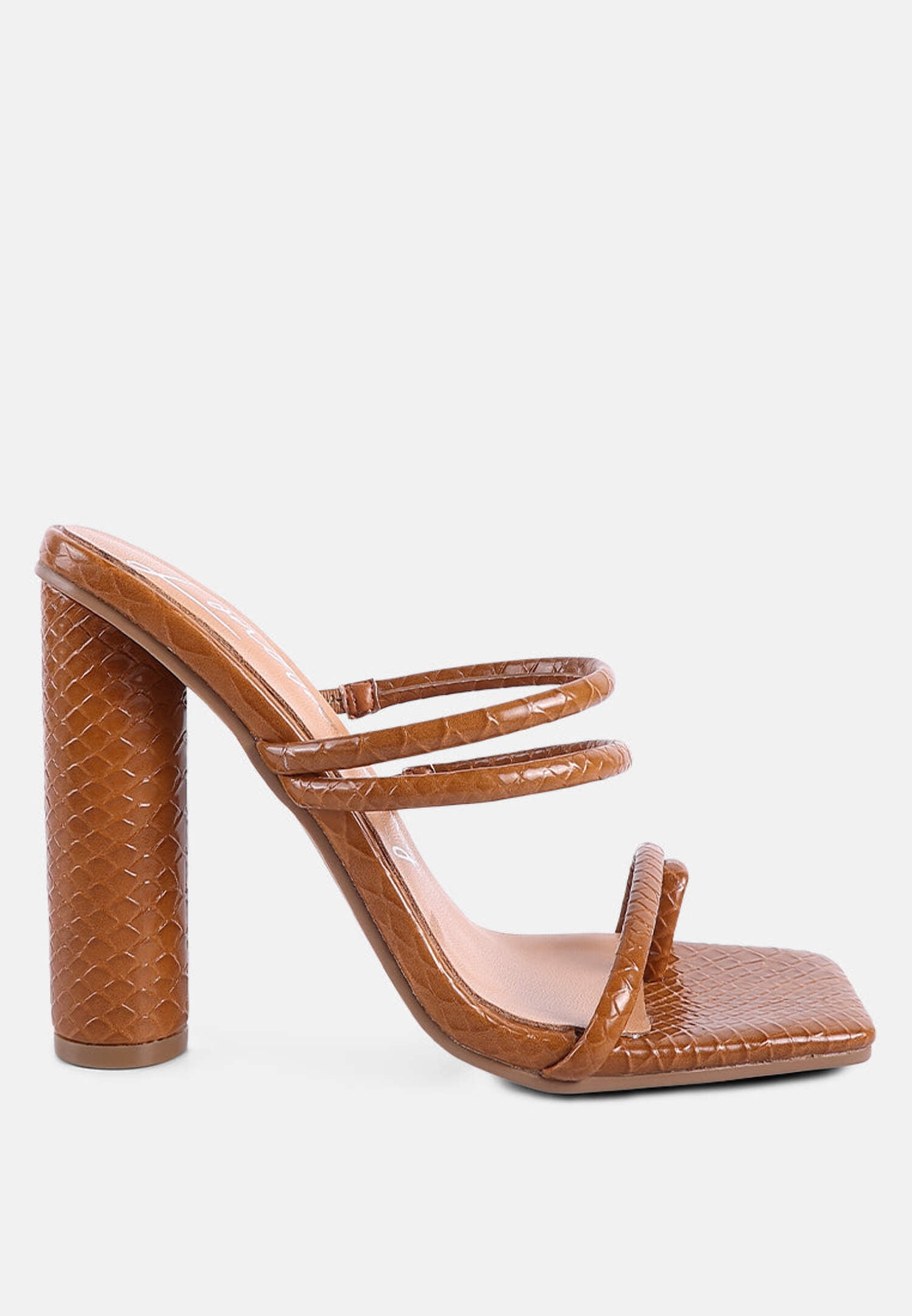 Dandelion High Block Heeled Croc Sandals - Walmart.com