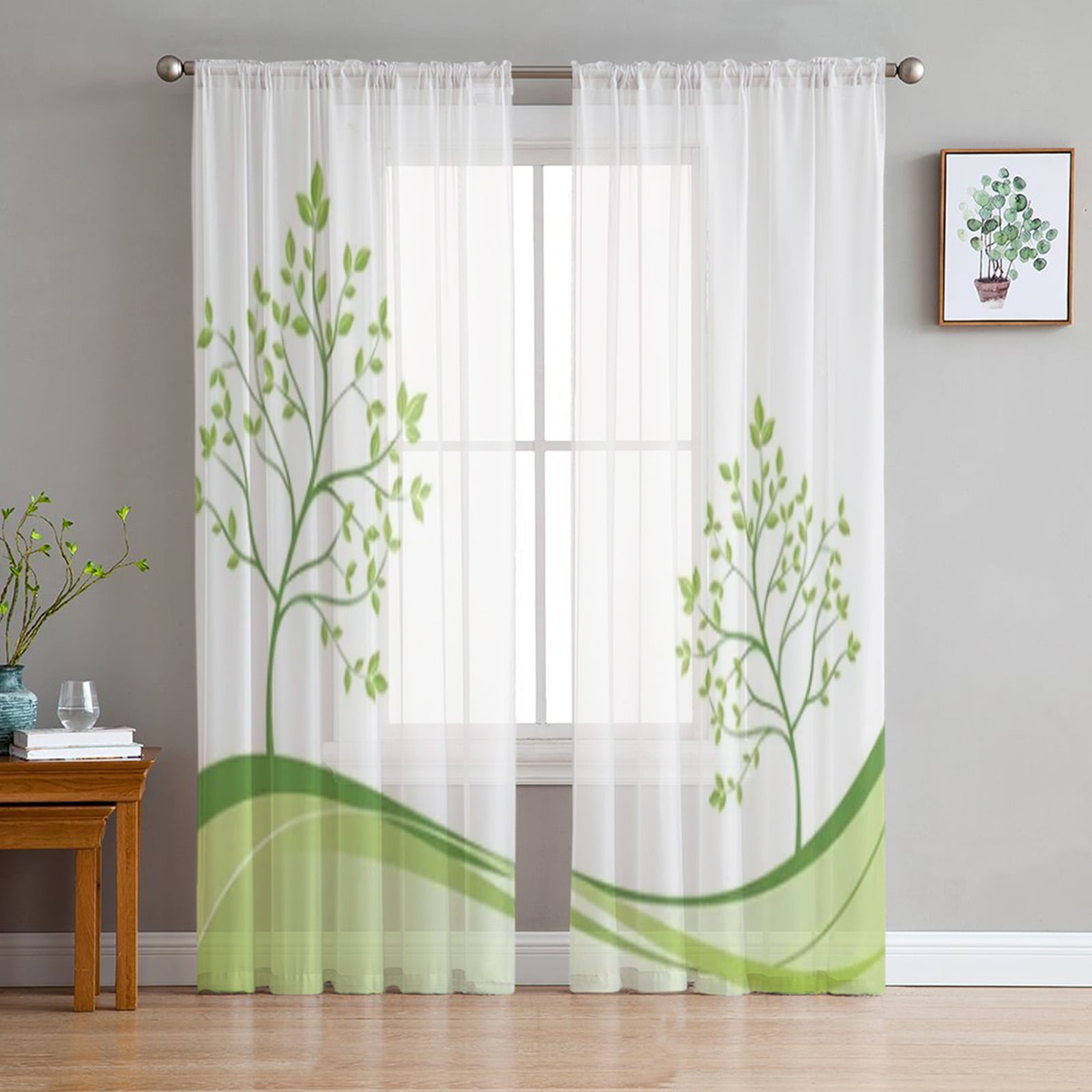 Dandelion In The Wind Sheer Tulle Curtains for Living Room Window ...