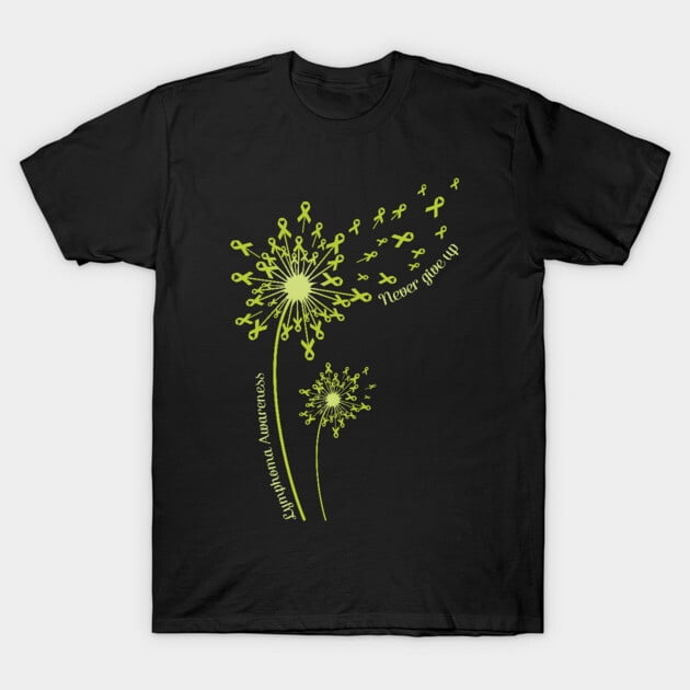 Dandelion Lymphoma Awareness Never Give Up Funny Cancer Ribbon Retro ...
