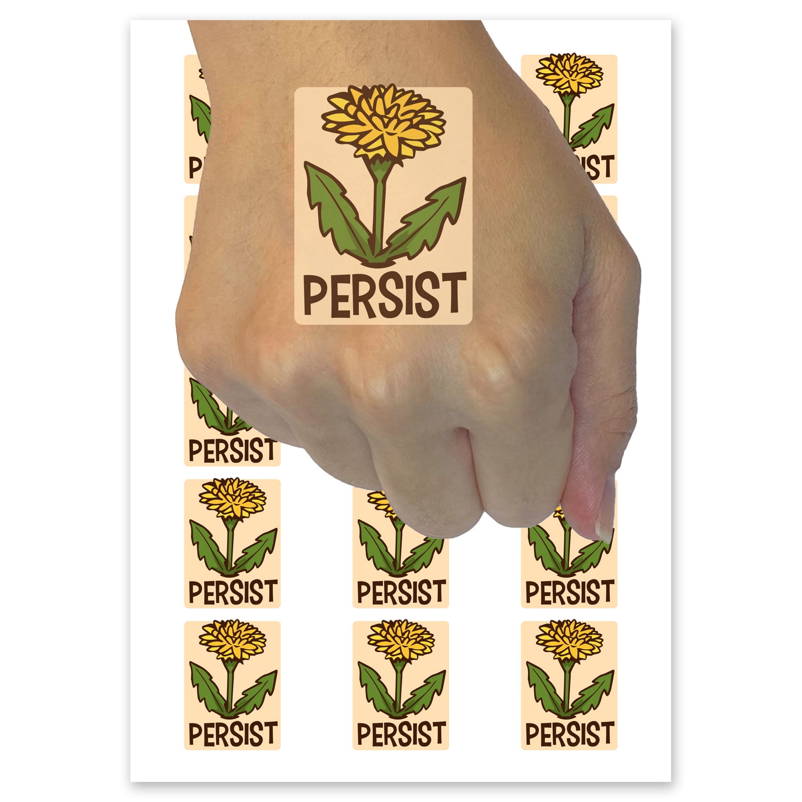 Dandelion Persist Weed Flower Temporary Tattoo Water Resistant Fake ...