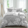 Dandelion Plants 4 Piece Duvet Cover Set California King Size Vintage ...