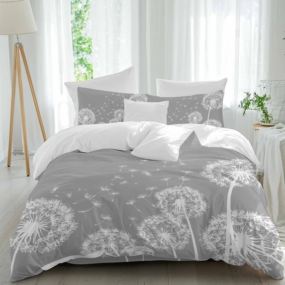 Dandelion Plants 4 Piece Duvet Cover Set California King Size Vintage ...