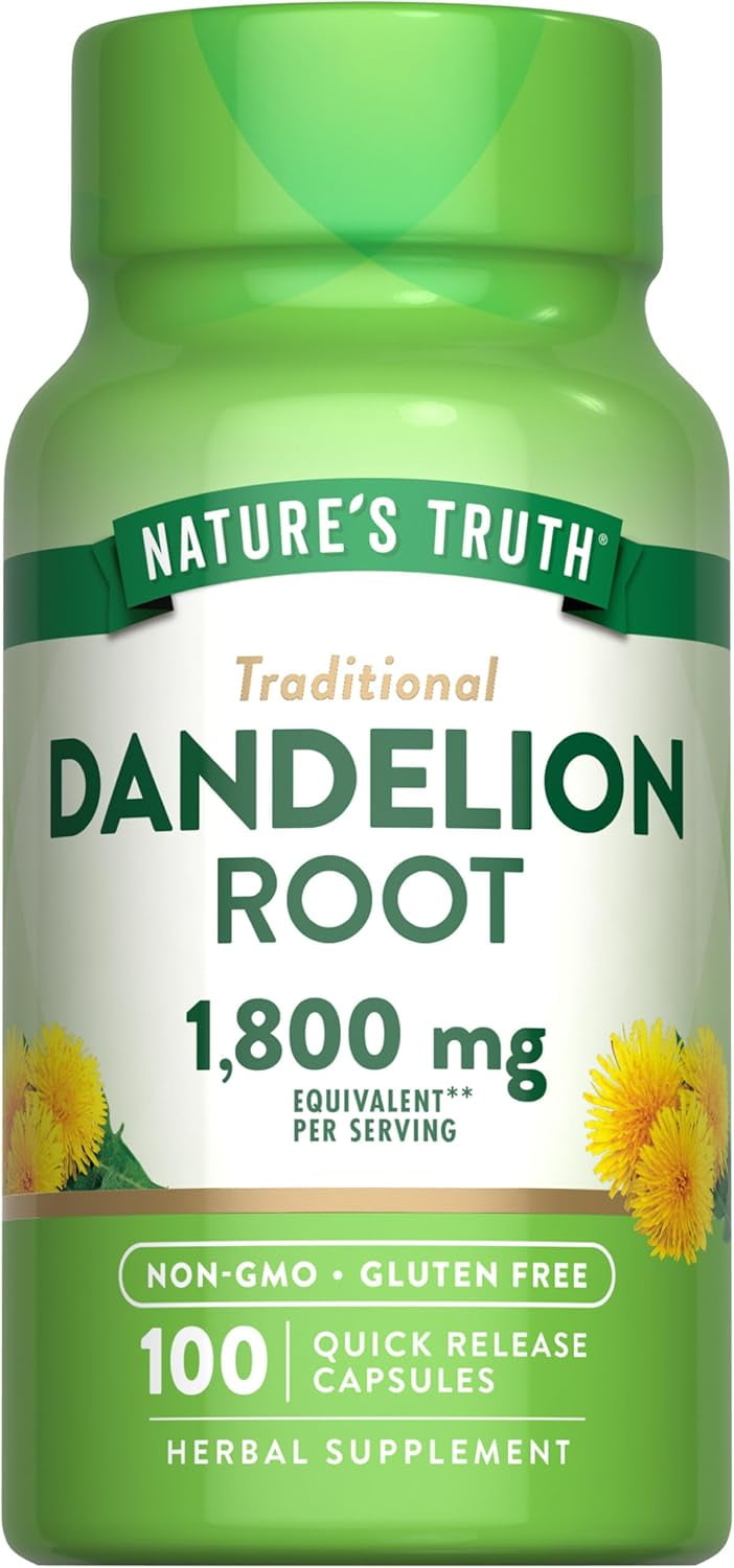 Nature's Truth Dandelion Root Capsules 1800mg - 100 Count - Walmart.com