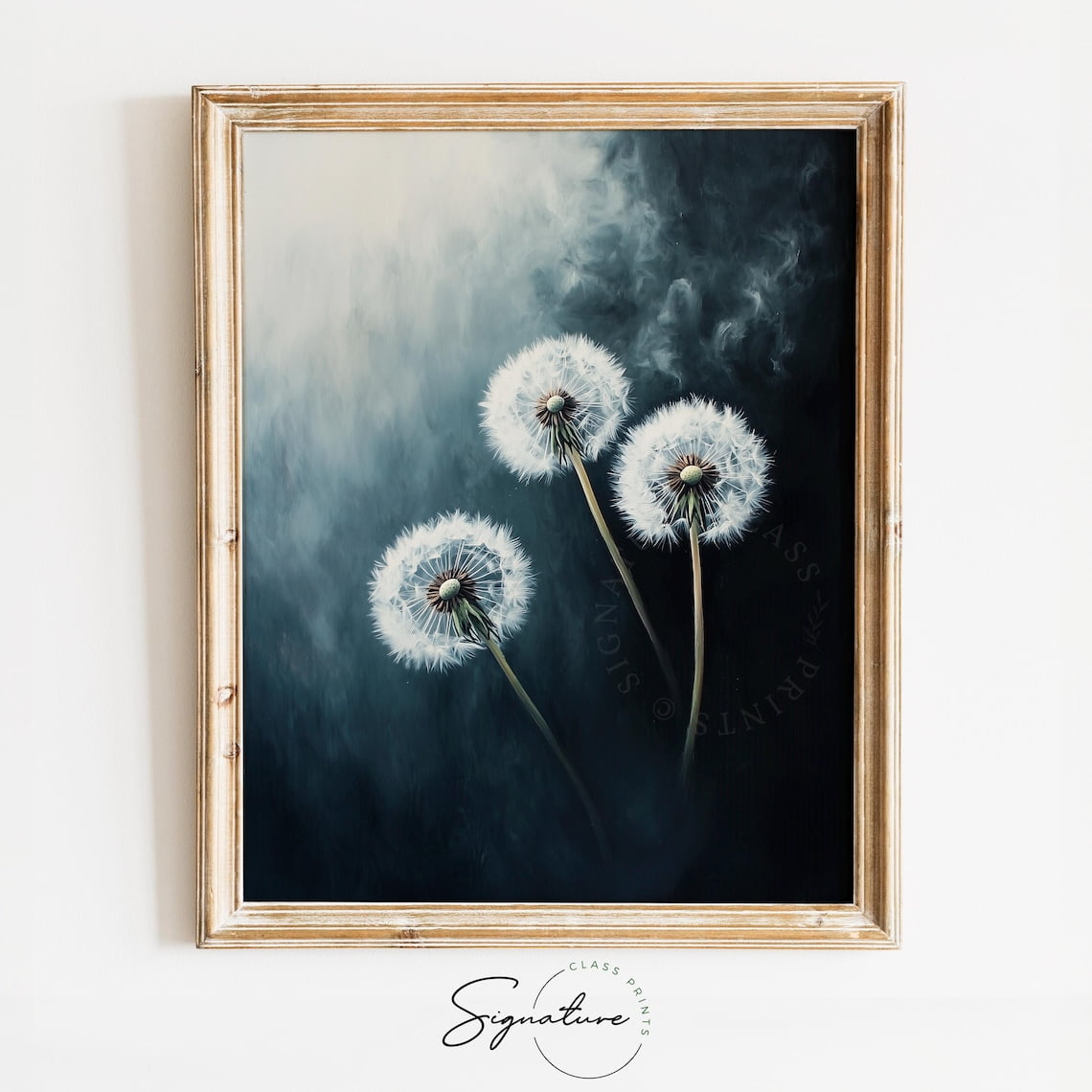 Dandelion Seeds Art, Rustic Vintage Style Wall Art, Moody Floral Decor ...