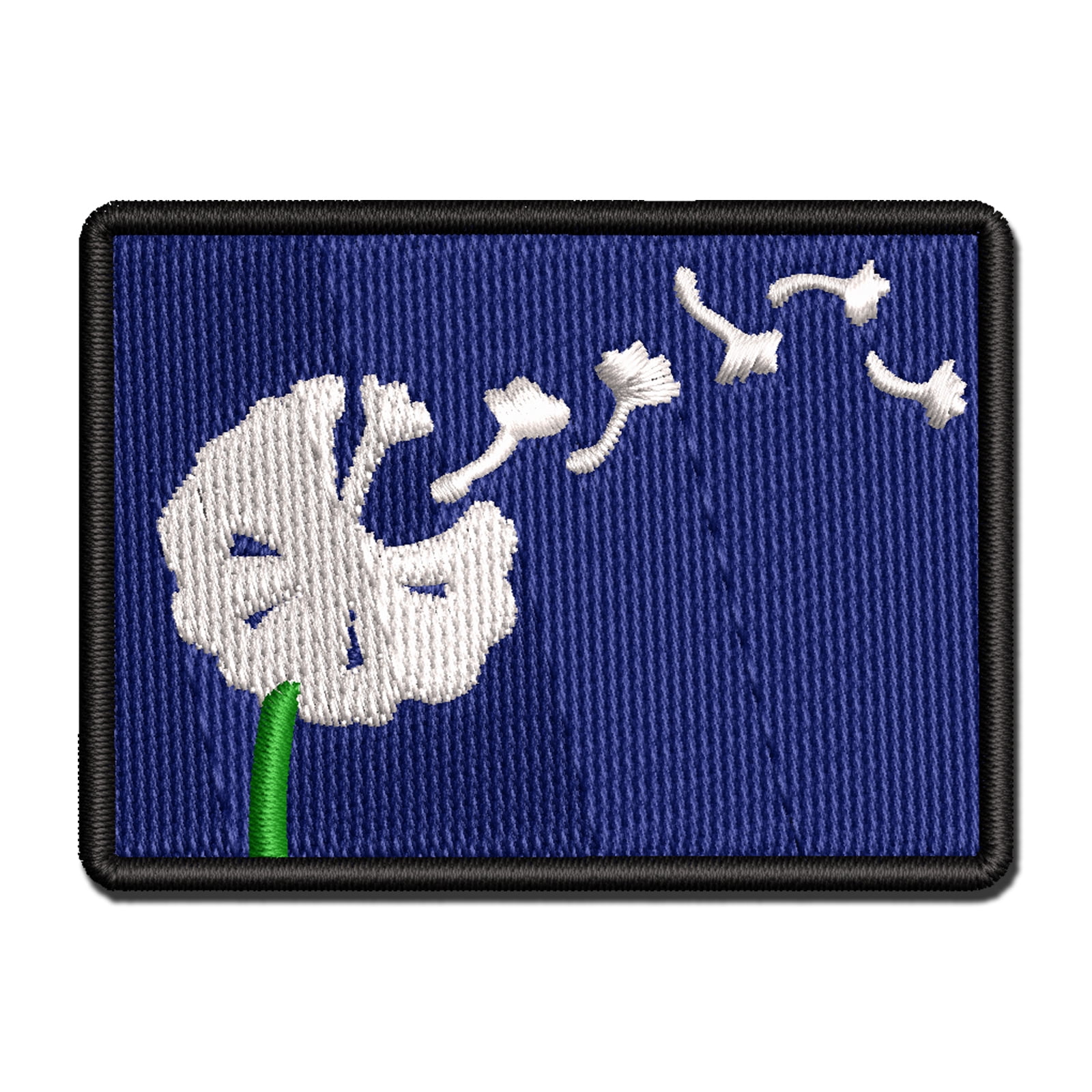 Dandelion Seeds Blowing Away Applique Multi-Color Embroidered Iron-On ...