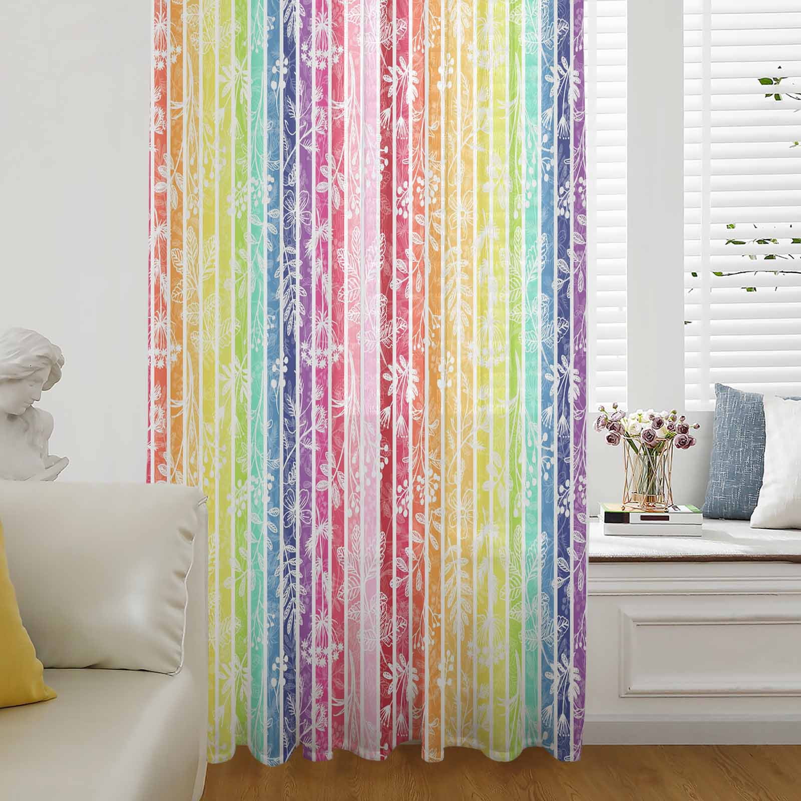 Dandelion Semi Sheer Curtains Drapes for Living Room, Bedroom, French ...