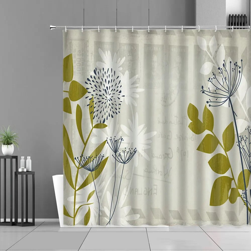 Dandelion Shower curtains Set Plant Flowers Pink Cherry Forest Tree ...