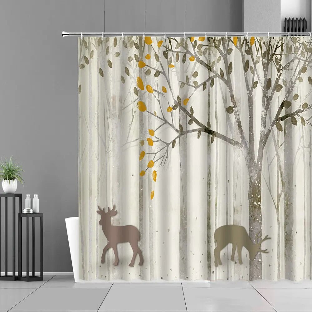 Dandelion Shower curtains Set Plant Flowers Pink Cherry Forest Tree ...