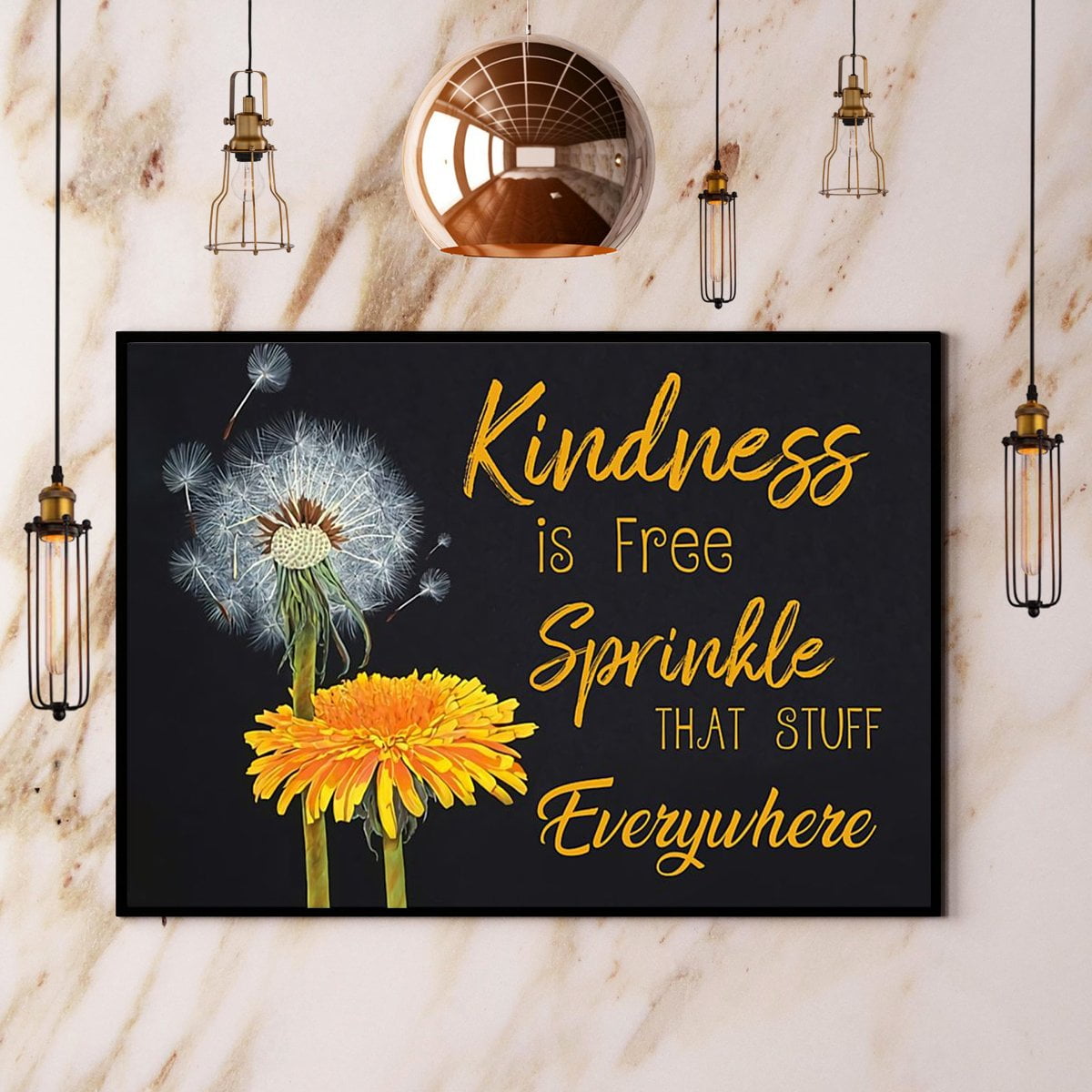 Dandelion Sunflower Kindness Is Free Sprinkle Stuff Everywhere Paper ...