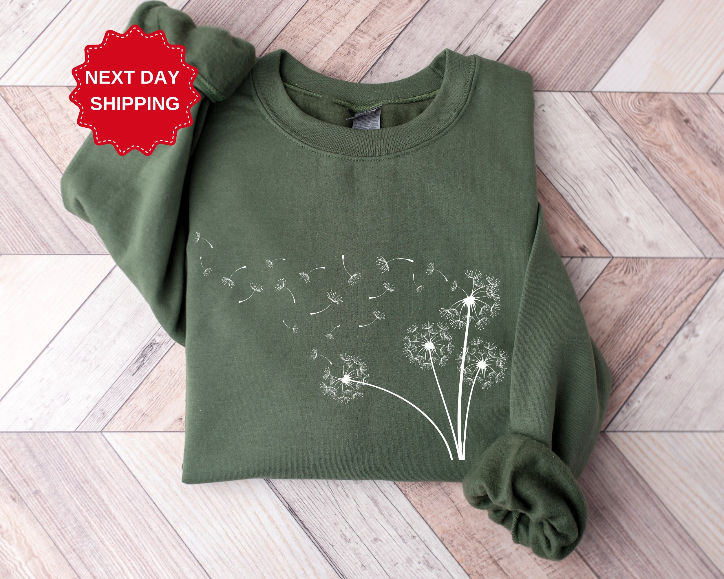 Dandelion Sweatshirt, Inspirational Sweater, Windflower, Meditation ...