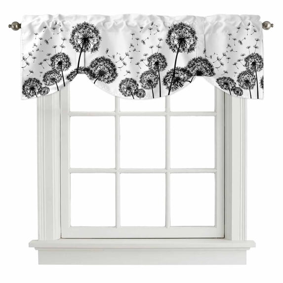 Dandelion Tie Up Valance Curtains for Windows, Kitchen Curtains Window ...