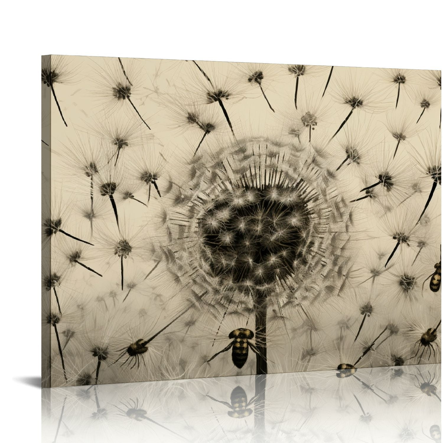 COMIO Dandelion Wall Art Farmhouse White Dandelion Pictures Wall Decor ...
