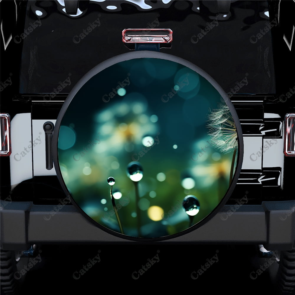 Dandelion With Seeds Flying Pattern Polyester Universal Spare Wheel ...