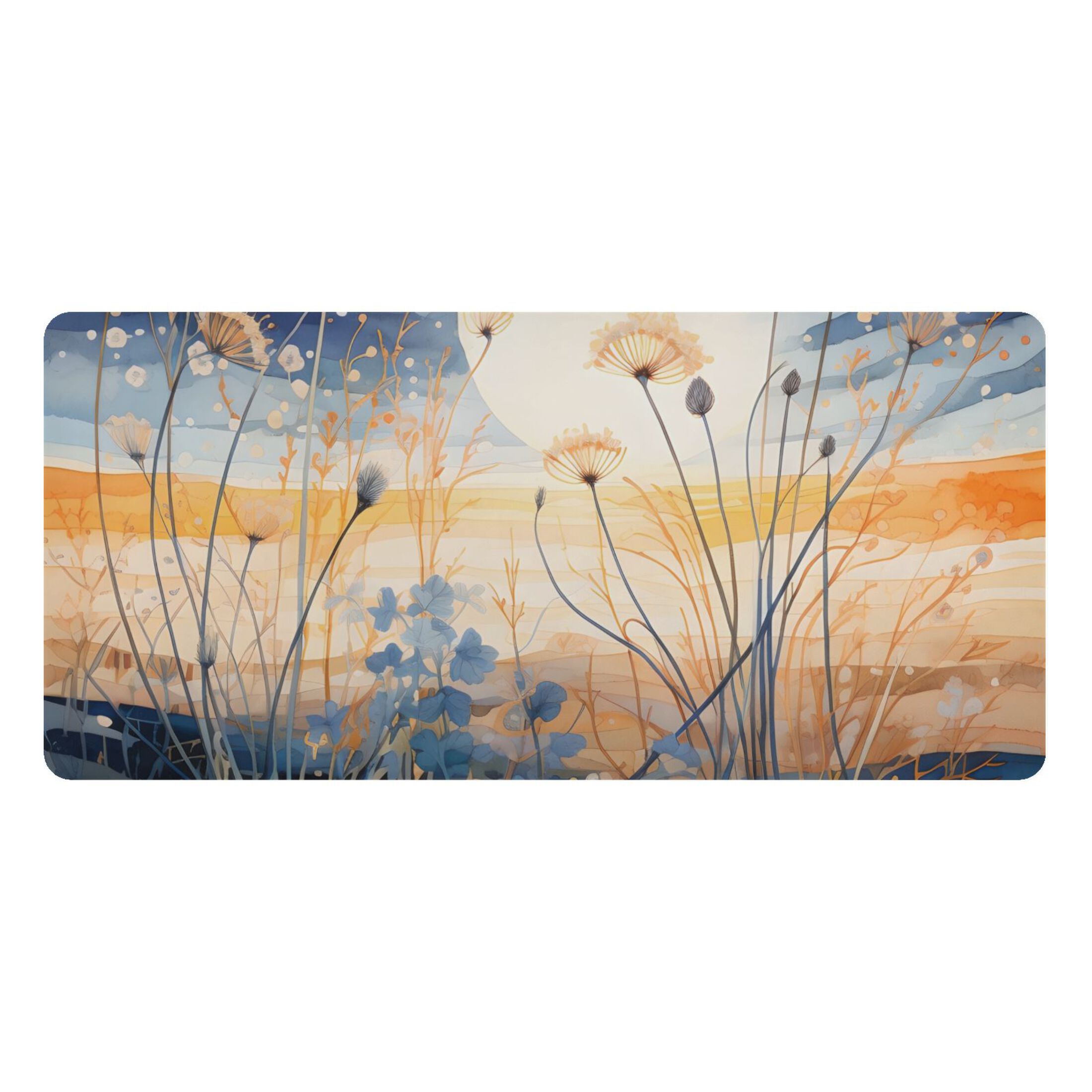 Dandelion and Moon Desk Mats Large Mouse Pad Long Keyboard Computer ...