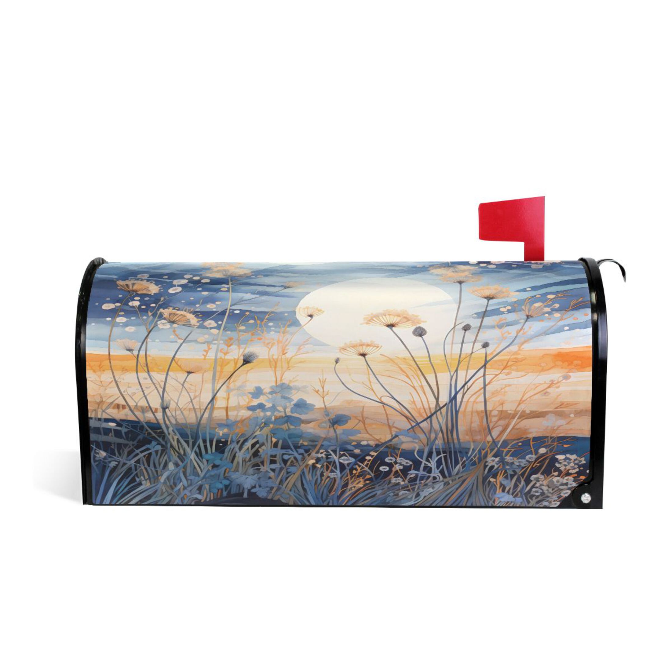 Dandelion and Moon Magnetic Mailbox Covers Garden Post Box Wraps Yard ...