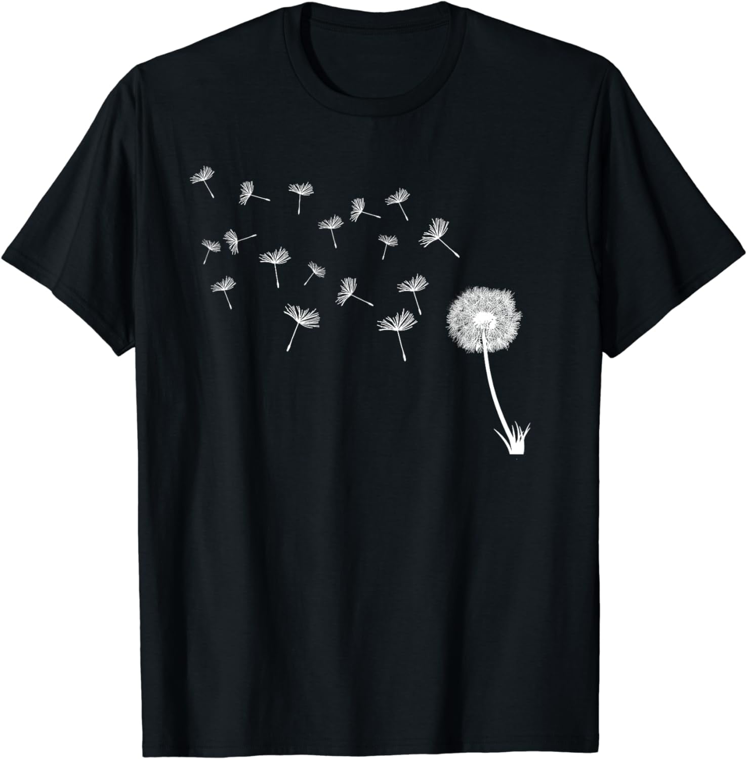 Dandelion puff ball with flying seeds T-Shirt - Walmart.com