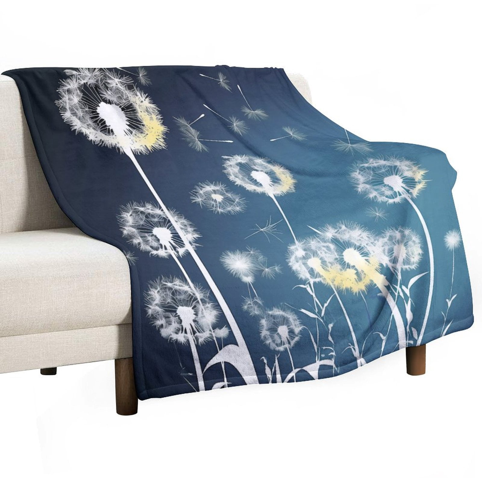 Dandelions Flying Flannel Plush Soft Fluffy Break Nap Blanket Cover ...