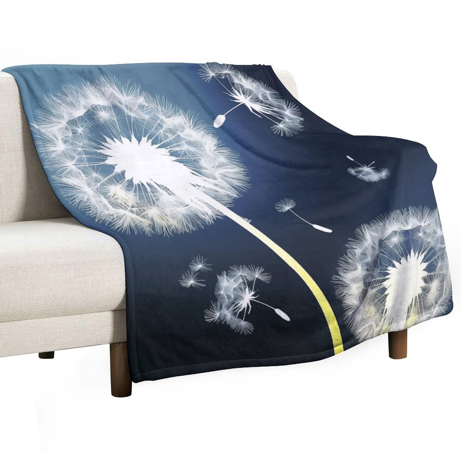 Dandelions Flying Flannel Plush Soft Fluffy Break Nap Blanket Cover ...