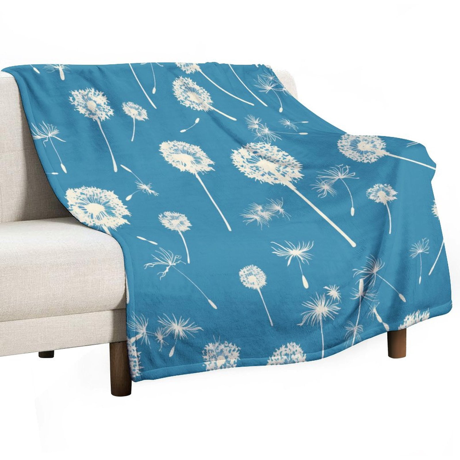 Dandelions Flying Flannel Plush Soft Fluffy Break Nap Blanket Cover ...