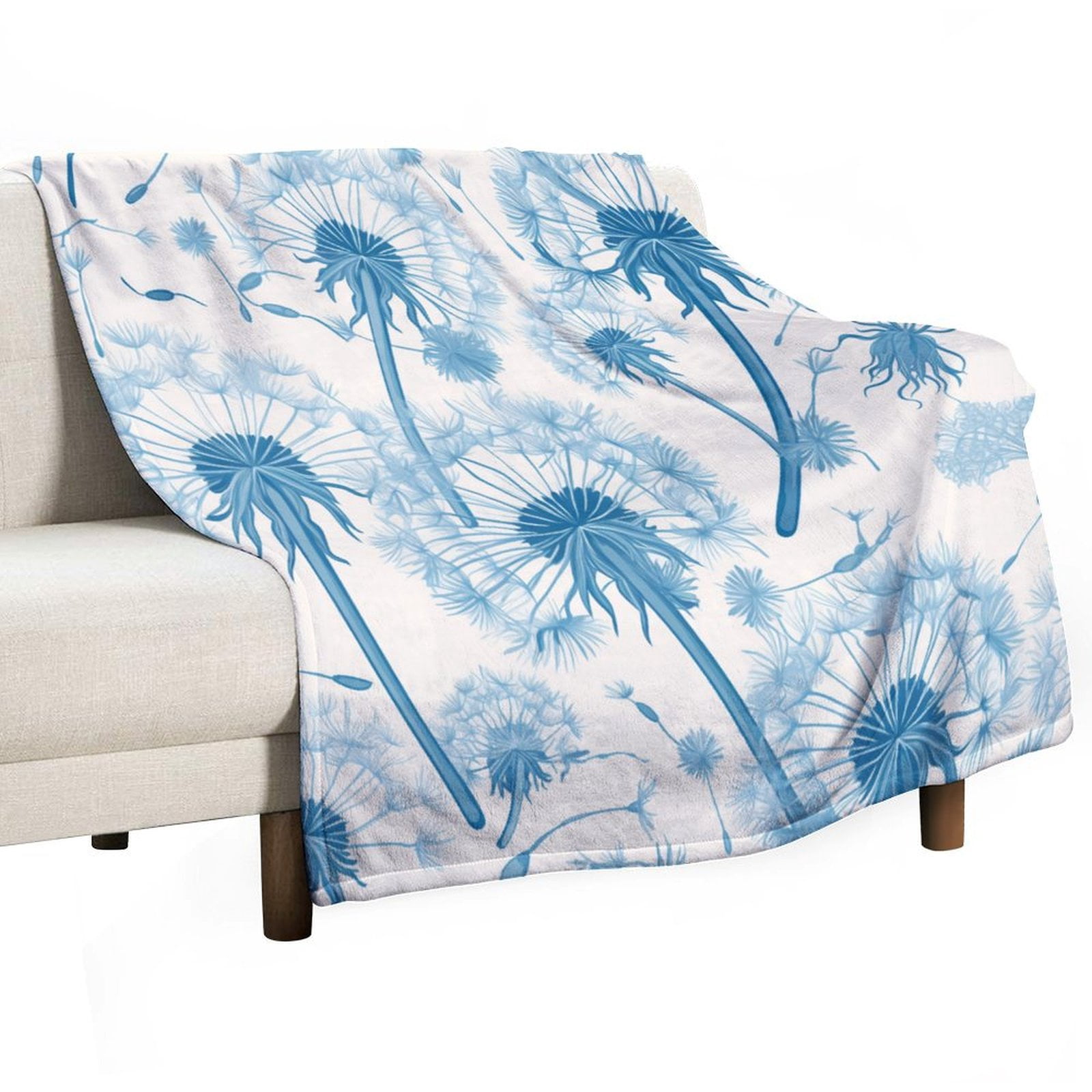 Dandelions Flying Flannel Plush Soft Fluffy Break Nap Blanket Cover ...