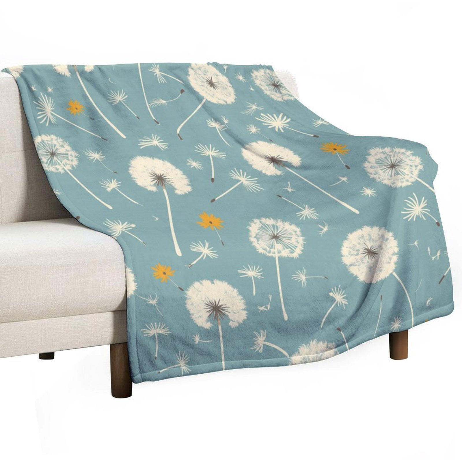 Dandelions Flying Flannel Plush Soft Fluffy Break Nap Blanket Cover ...
