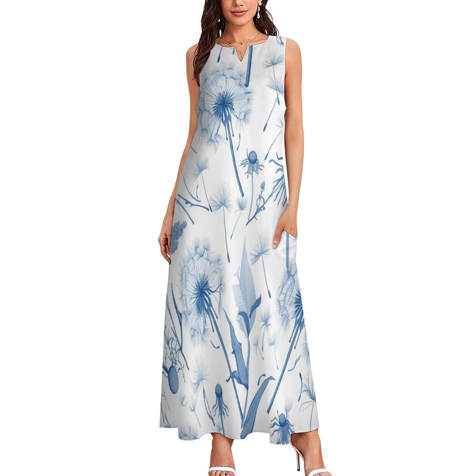 Dandelions Flying Long Dress Luxury Woman Evening Dress Long Veiled ...
