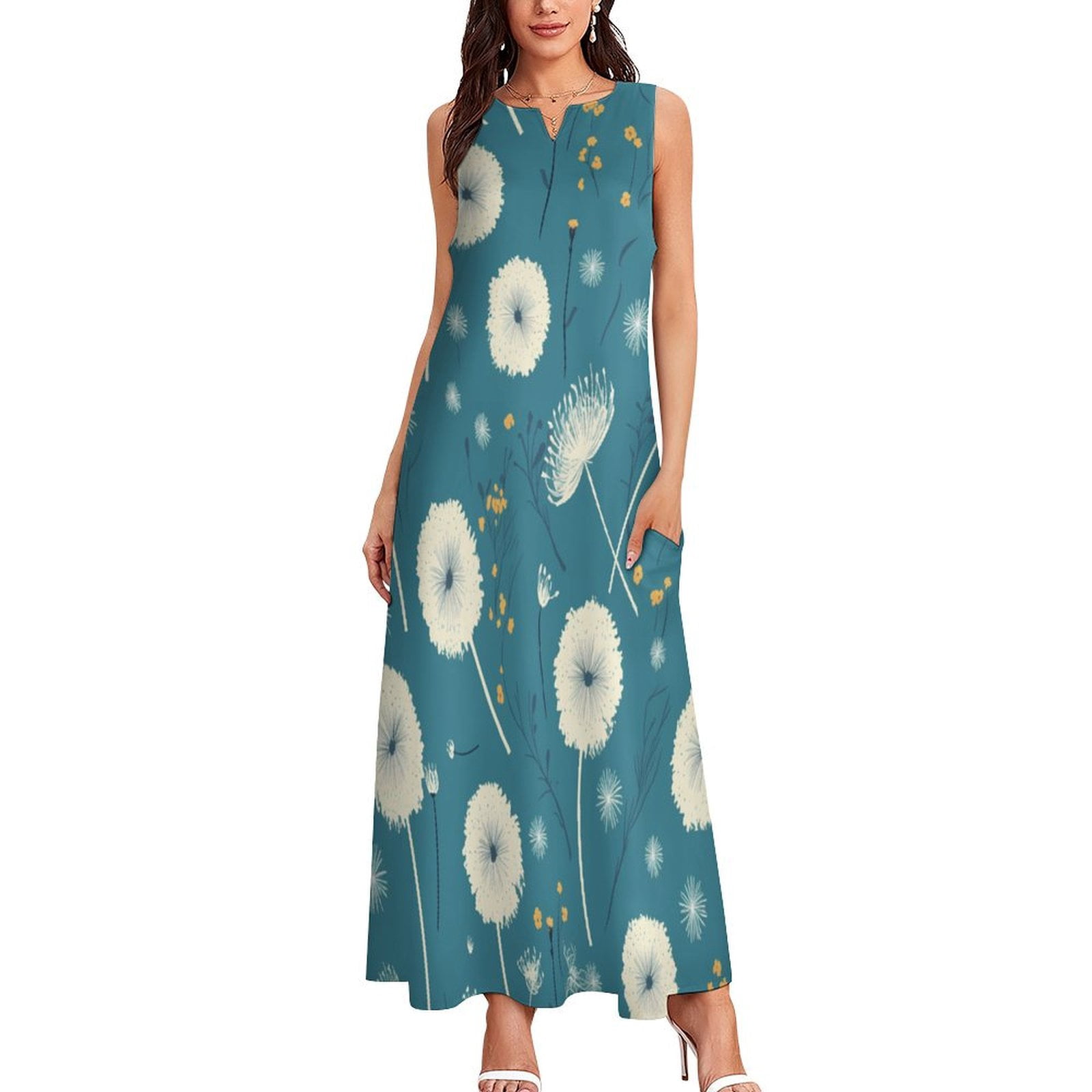 Dandelions Flying Long Dress Luxury Woman Evening Dress Long Veiled ...