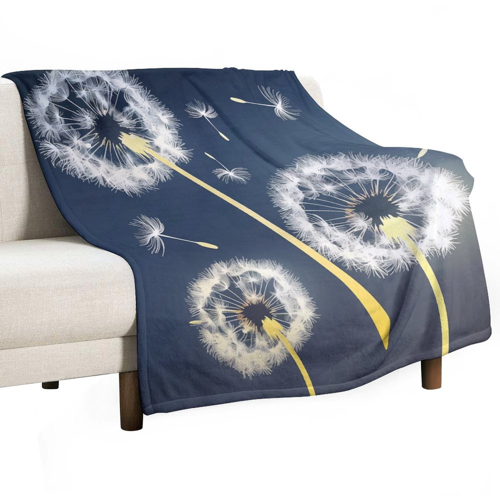 Dandelions Flying Warm Flannel Blanket Soft Comfortable Home Bed Air ...