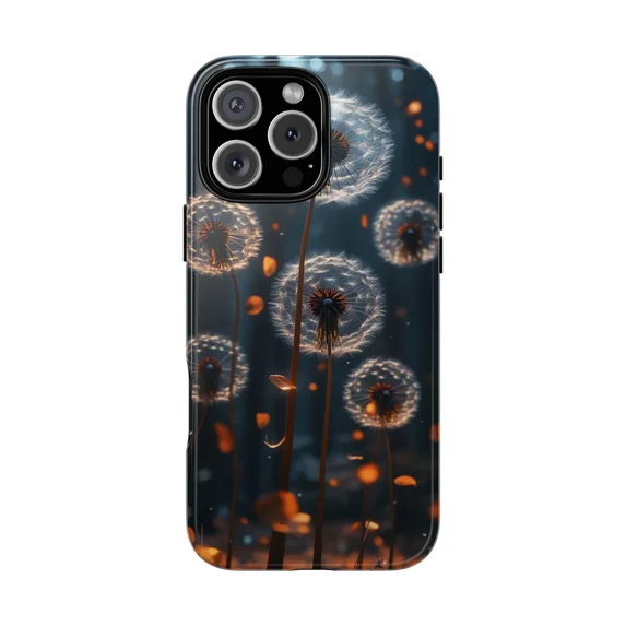 Dandelions Magic Forest Night Scene Case for iPhone 11-17 Pro Max ...