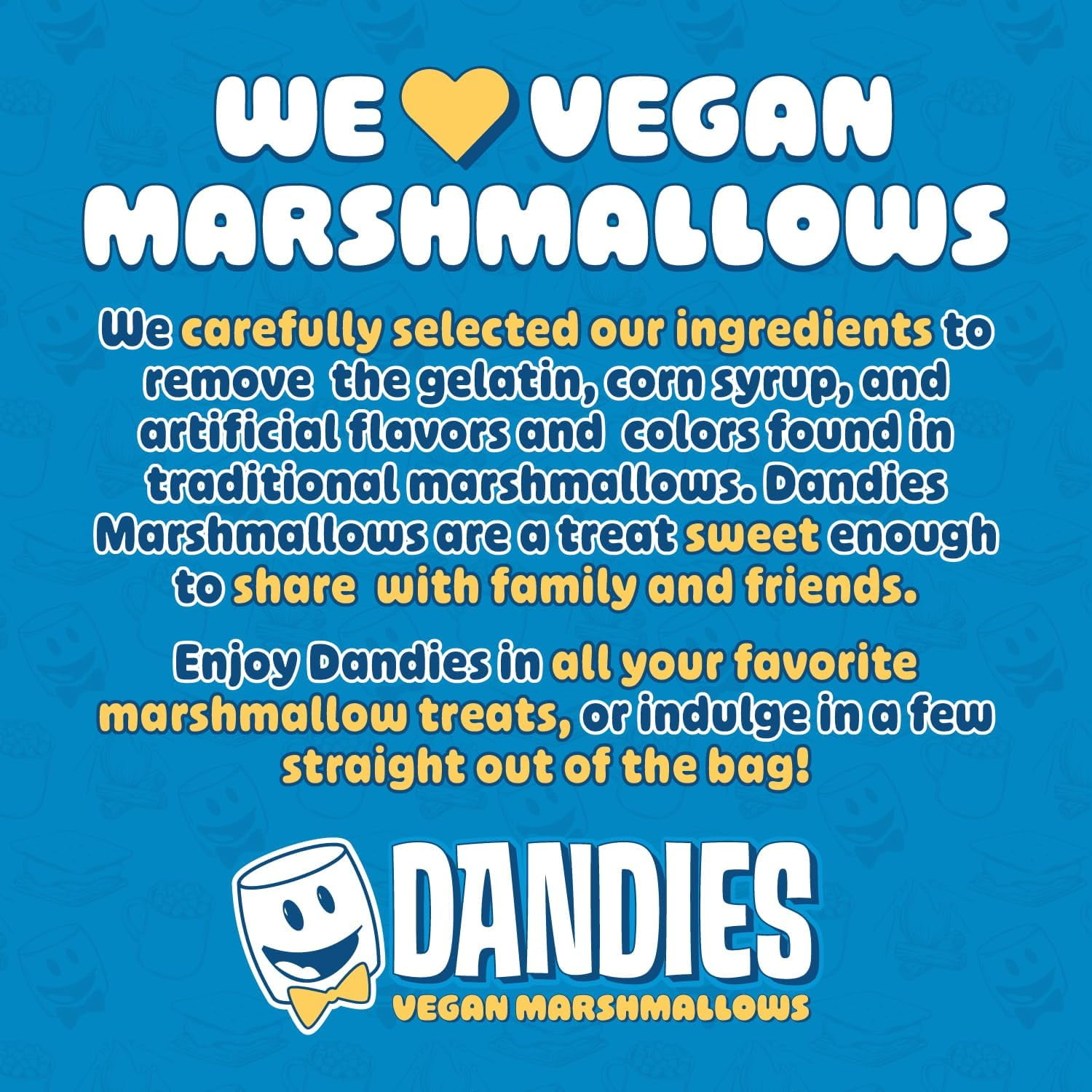 Dandies Regular and SCH4 Mini Sized Vegan Marshmallows, No Artificial ...